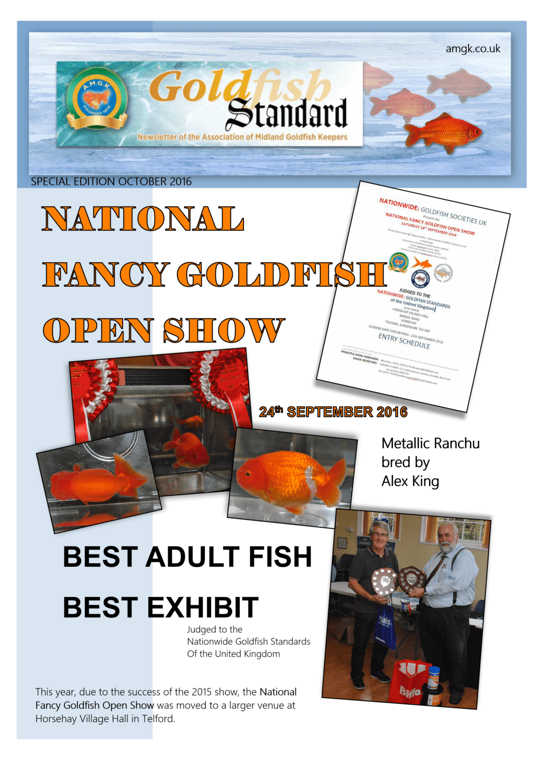 National Fancy Goldfish Open Show 2016 - The Association of Midland ...